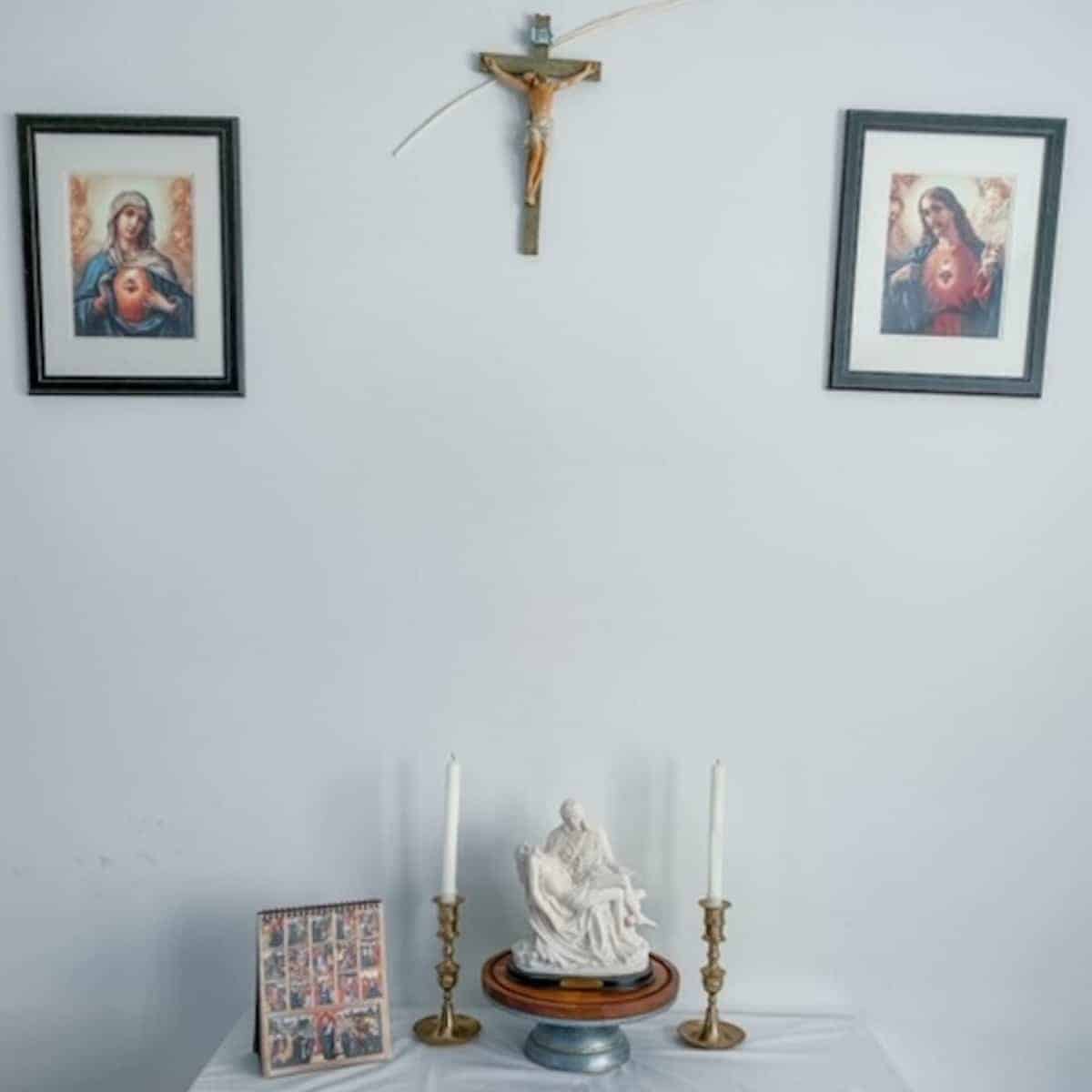 Catholic Home Altar Set Up - Joyfully Domestic
